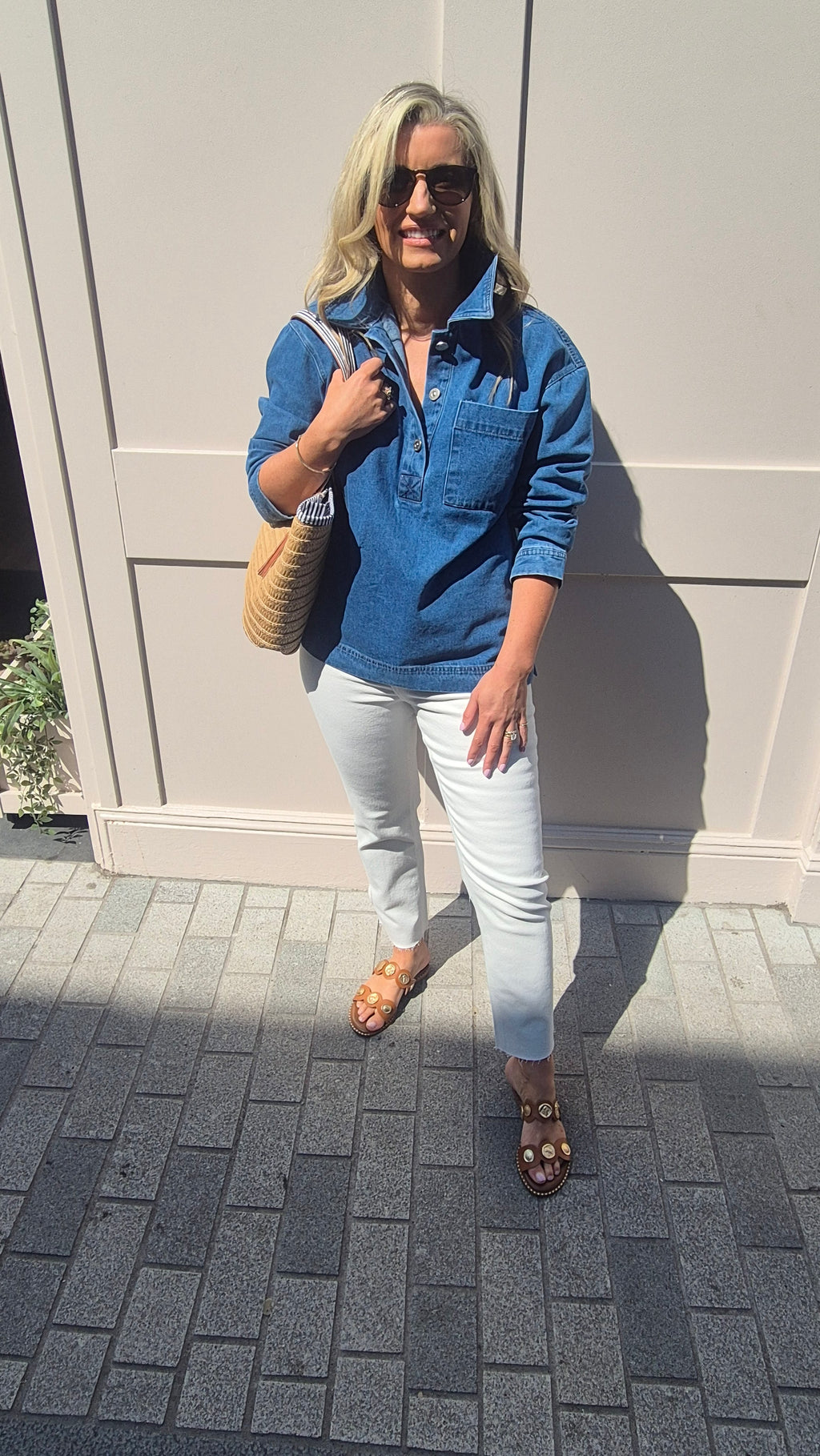 Eleanor Denim Top – Lily's Boutique