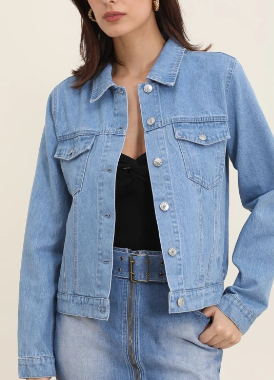 Daria Denim Jacket Light blue – Lily's Boutique